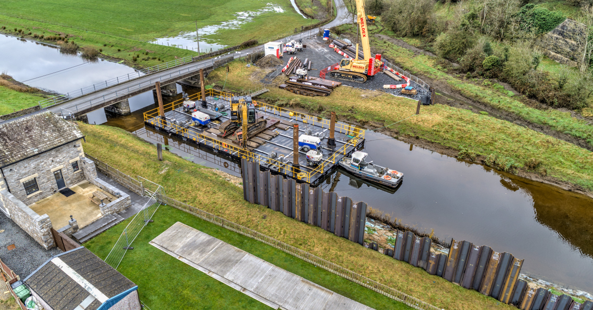 River Winster Flood Defence | Permanent Steel Sheet Piling | Projects
