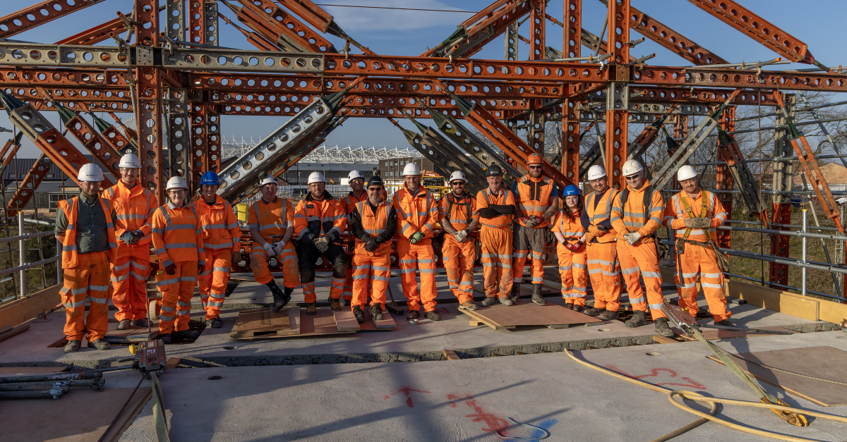 Progress continues on the New Wear Footbridge as parapet installation ...